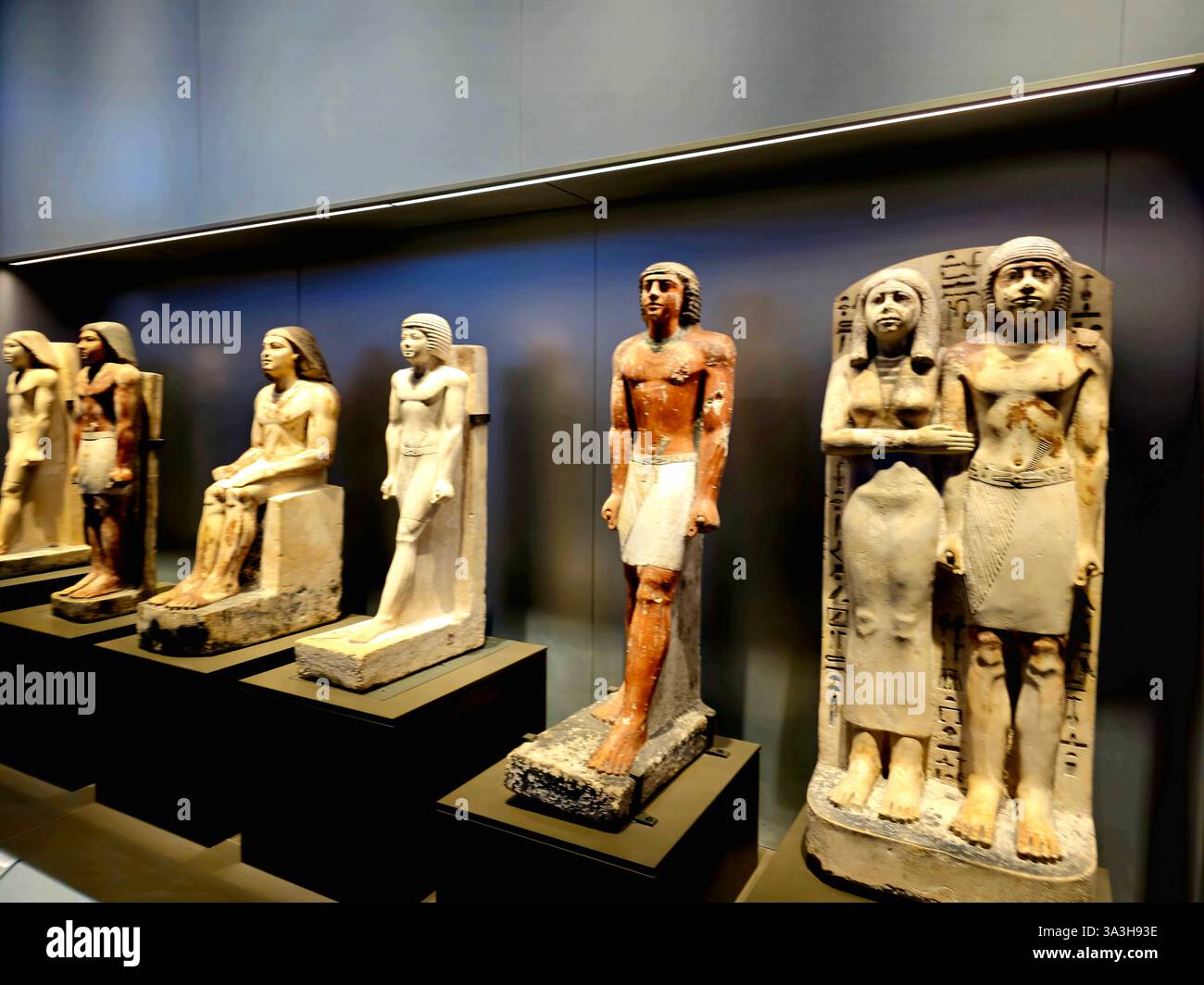 Giza, Egypt, February 22 2025: ancient statue collection in The Grand ...