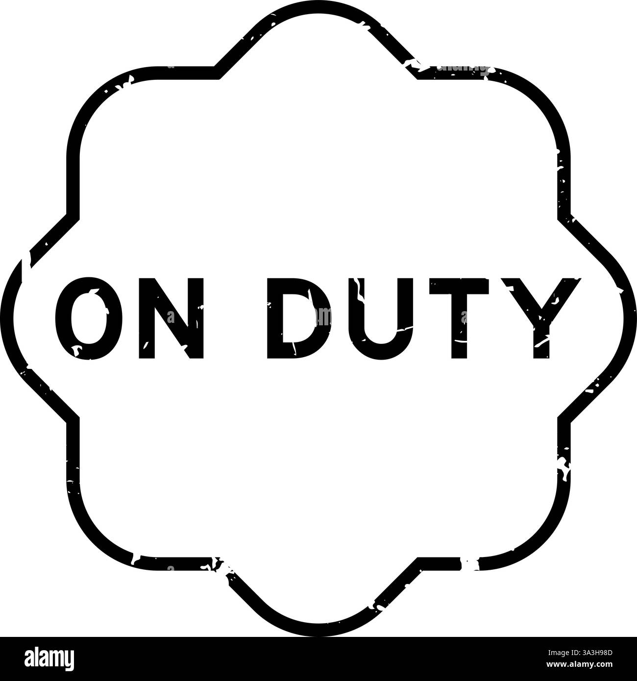 Grunge black on duty word square rubber seal stamp on white background Stock Vector Image & Art ...