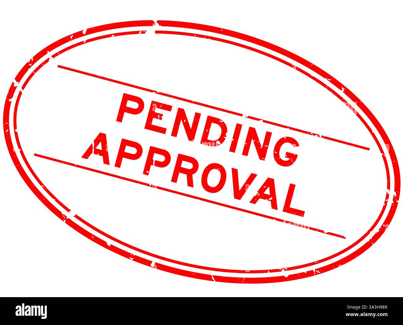 Grunge red pending approval word oval rubber seal stamp on white background Stock Vector Image ...