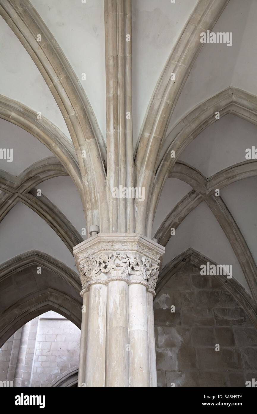 Gothic architecture of the Monastery Santa Maria features intricate ...