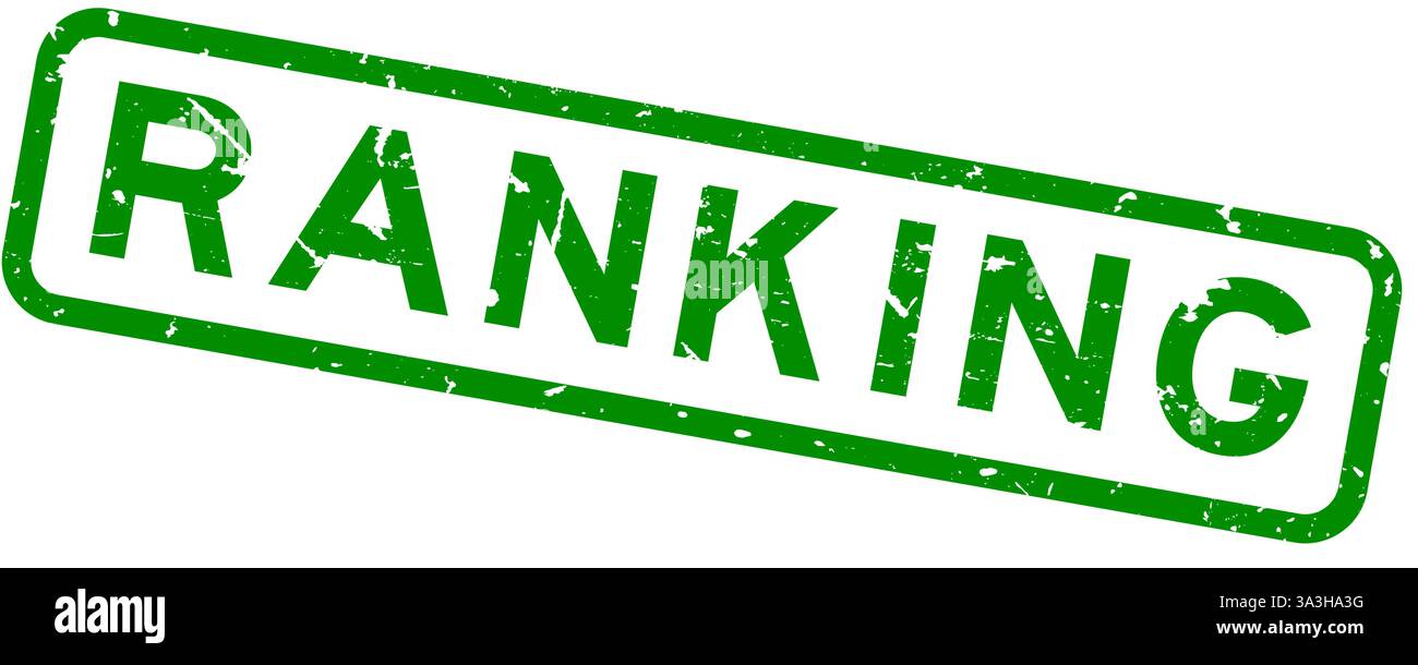 Grunge green ranking word square rubber seal stamp on white background Stock Vector Image & Art ...