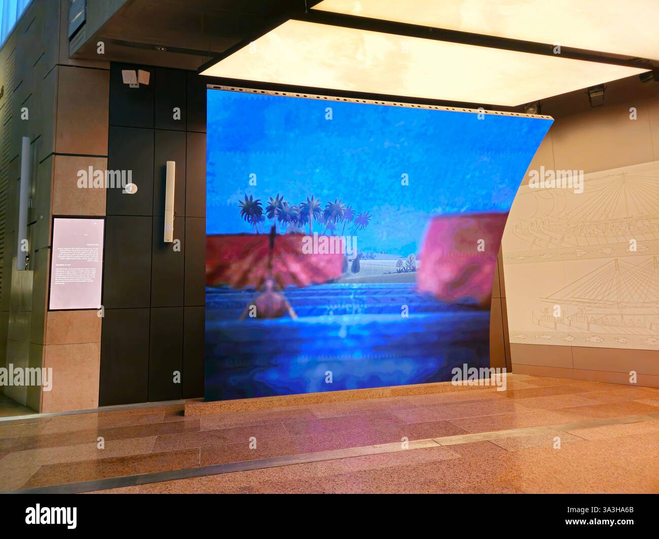 Giza, Egypt, February 22 2025: Interior equipment of The Grand Egyptian ...