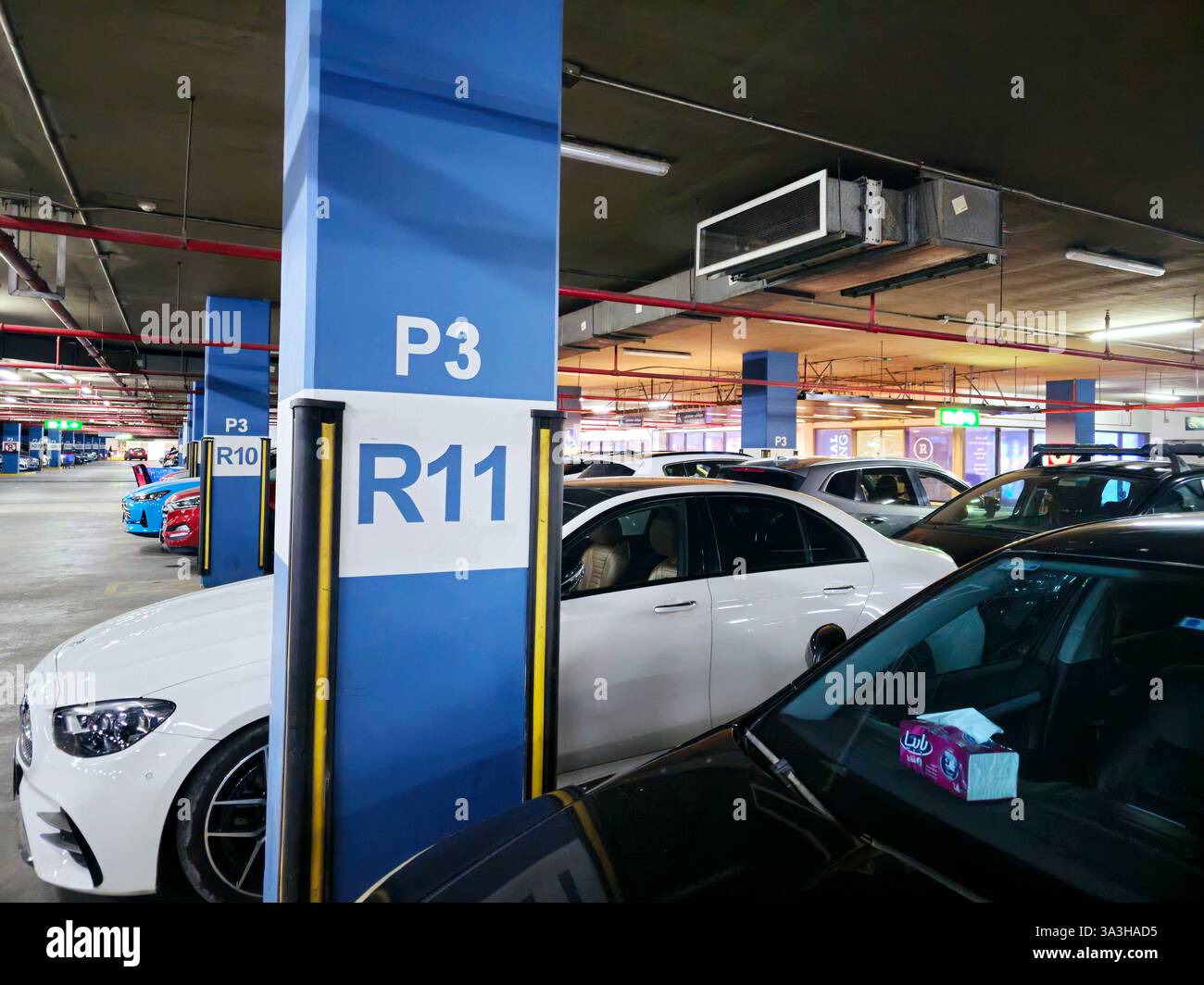 Cairo, Egypt, February 22 2025: a multilevel parking car lot building ...