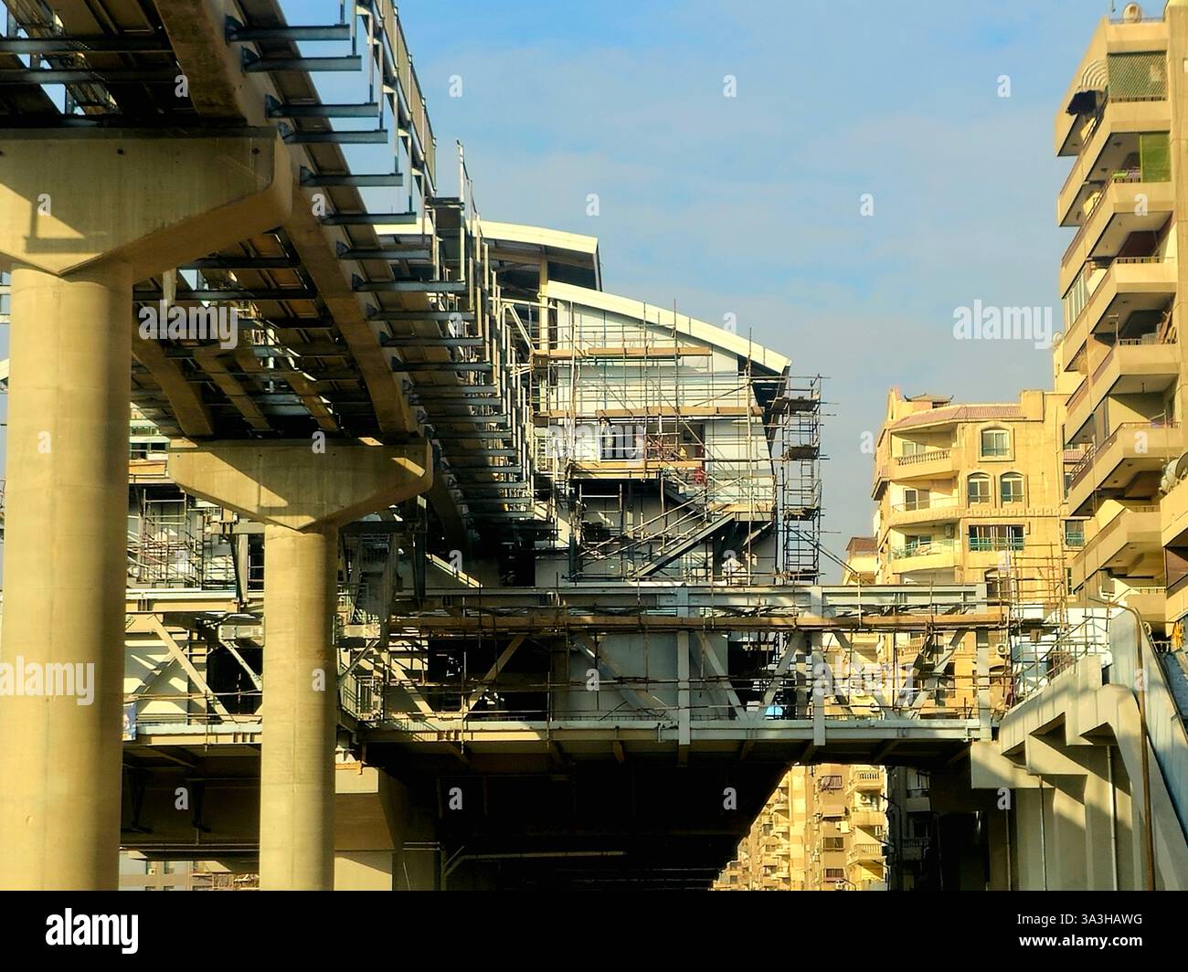 Cairo, Egypt, February 11 2025: The Cairo monorail station site, Cairo ...