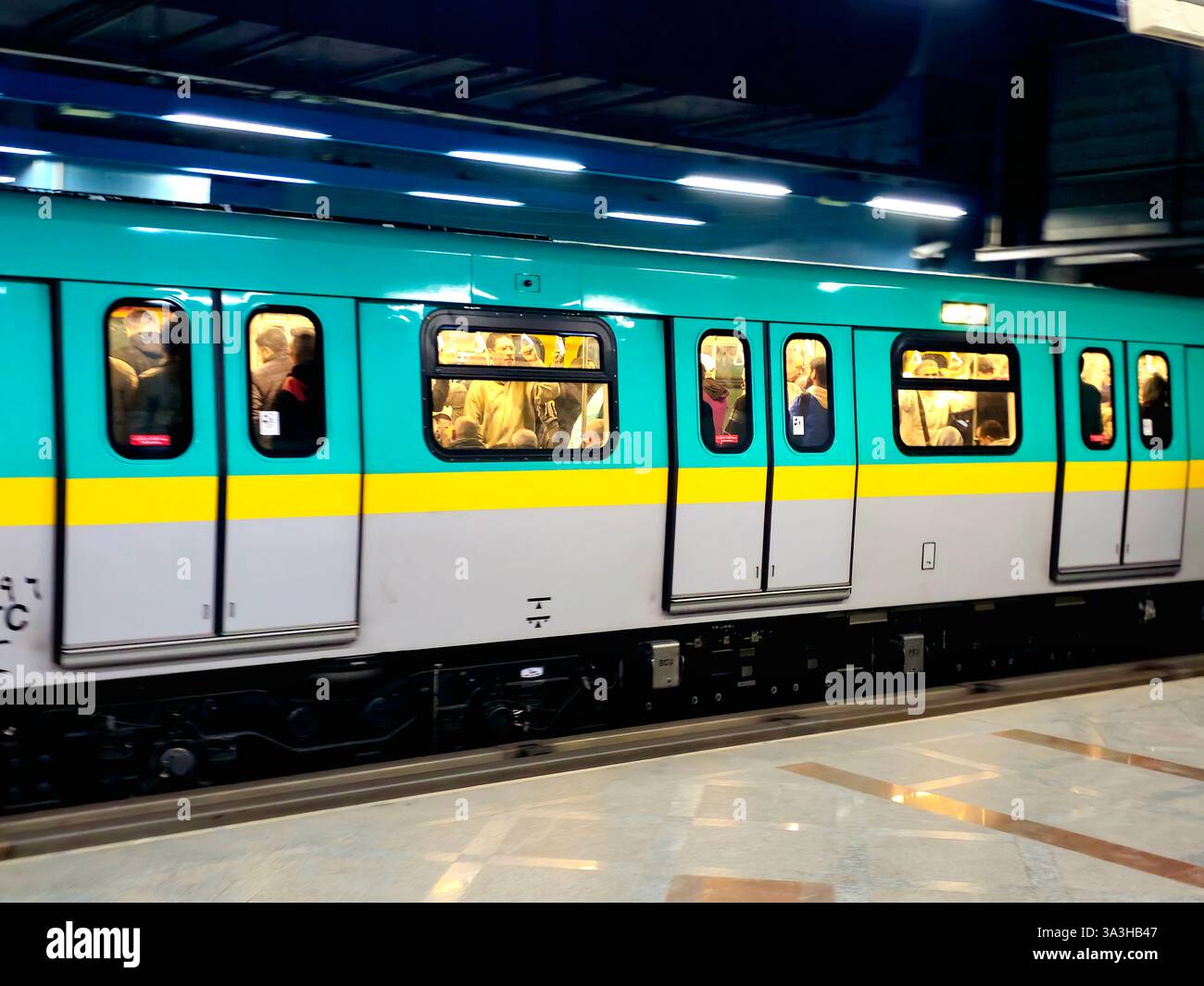 Cairo, Egypt, February 17 2025: The third line of The Cairo tunnel ...