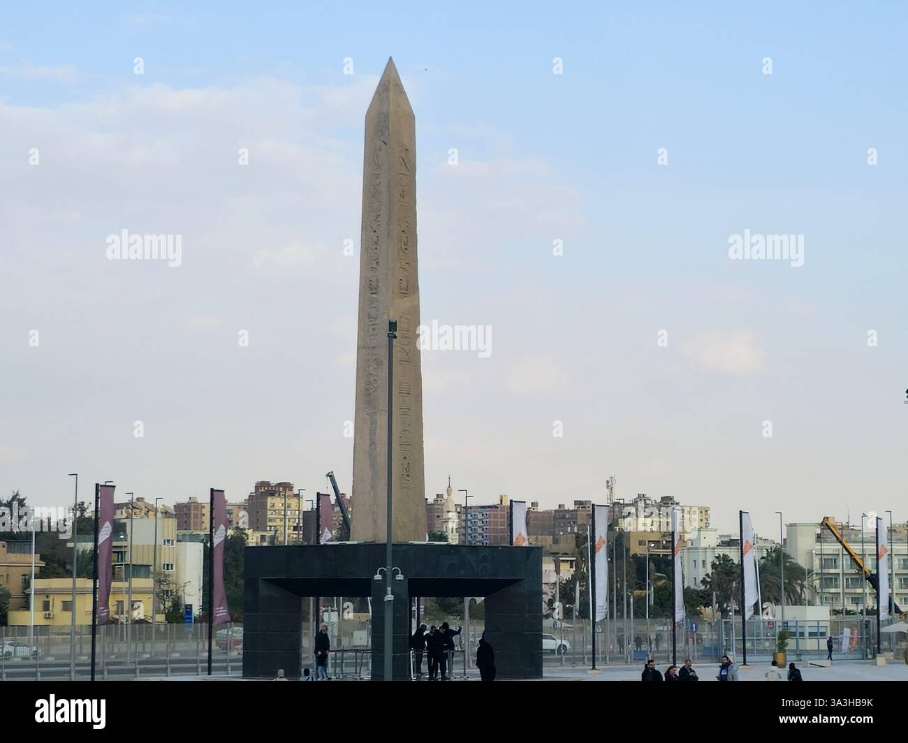 Giza, Egypt, February 22 2025: The Suspended obelisk from The Grand ...