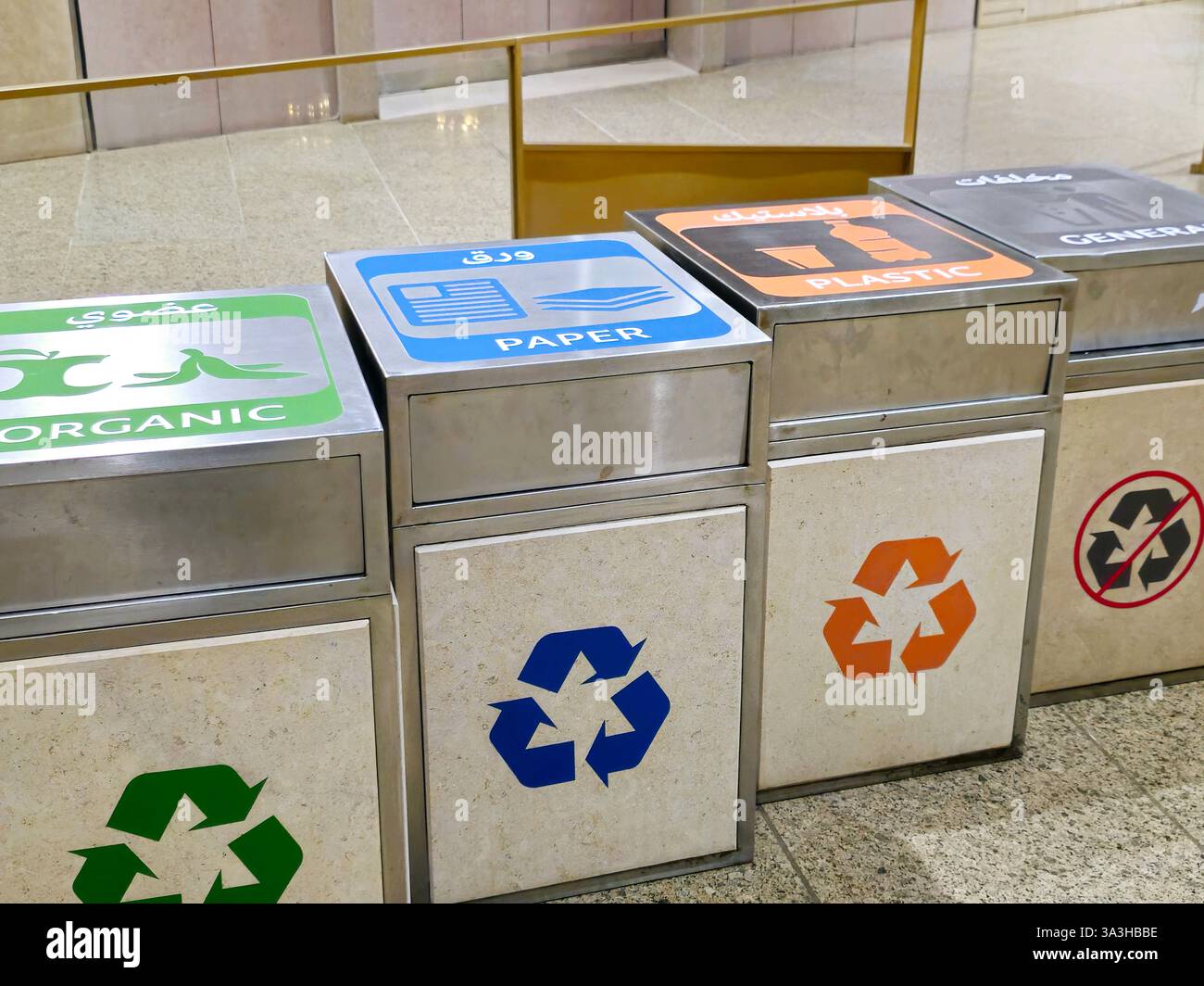 Translation of Arabic text (Organic, plastic, paper, general) metal ...