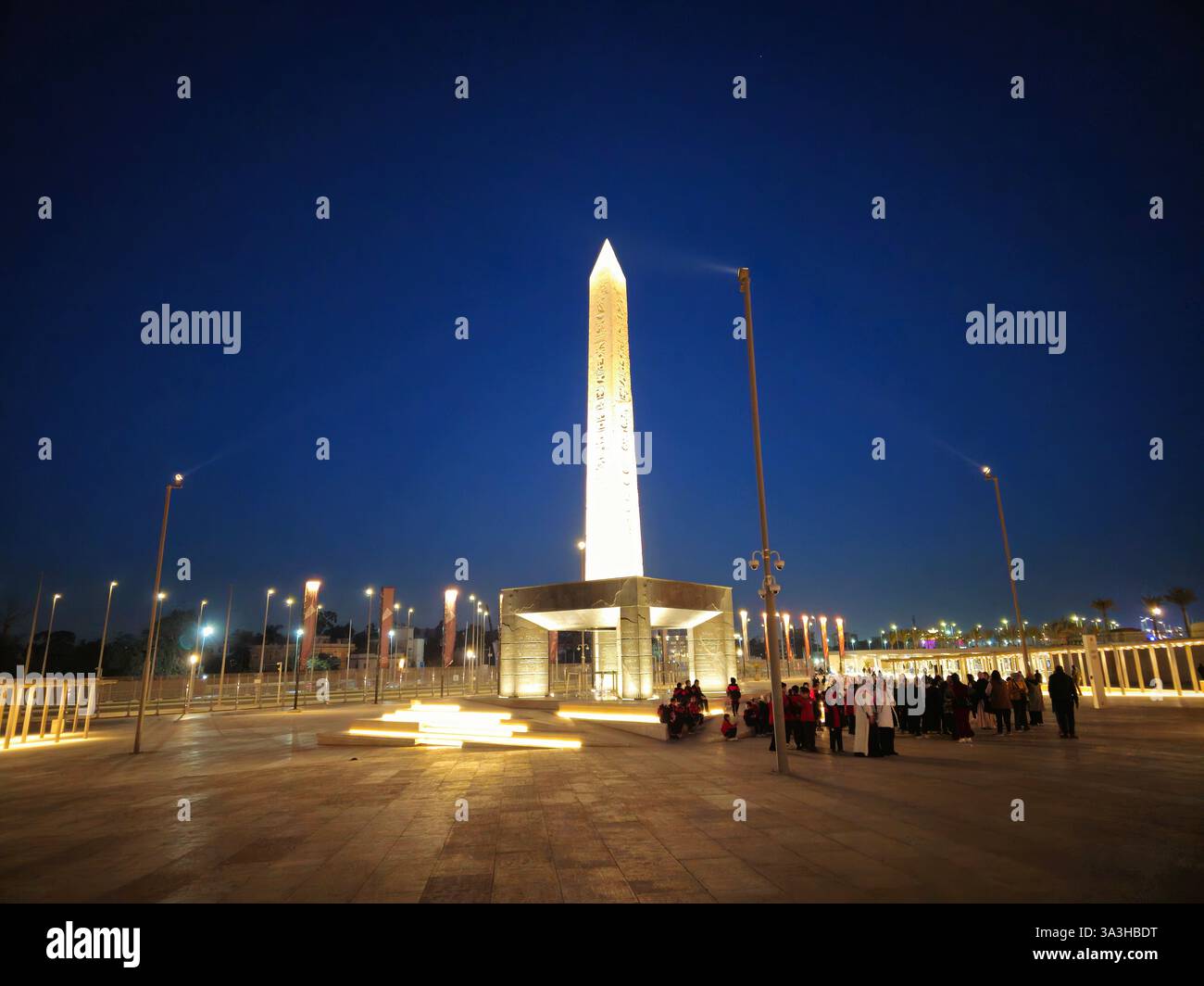 Giza, Egypt, February 22 2025: The Suspended obelisk from The Grand ...