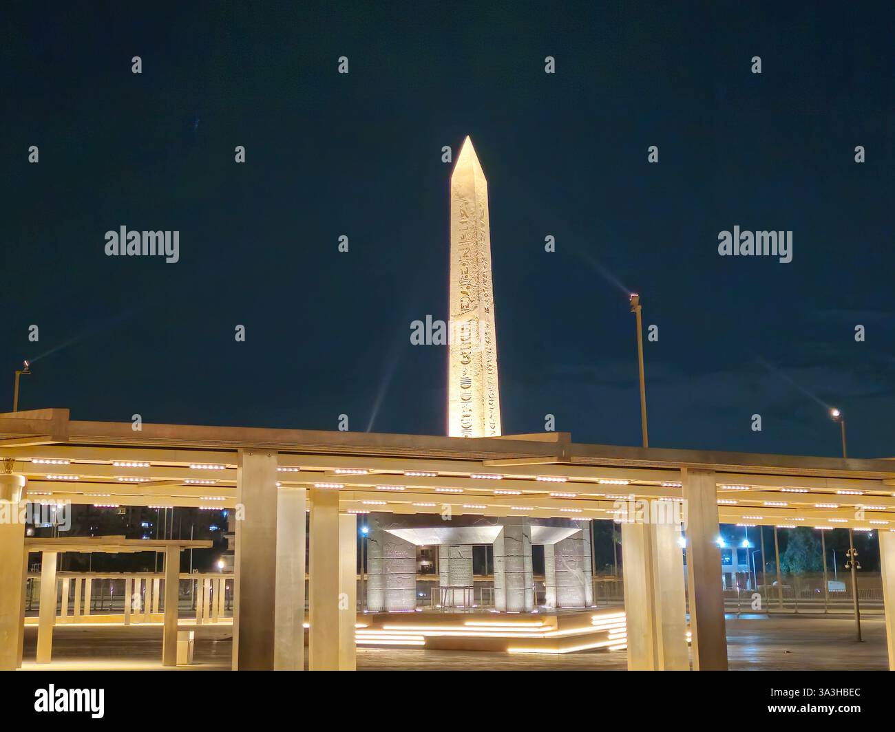 Giza, Egypt, February 22 2025: The Suspended obelisk from The Grand ...