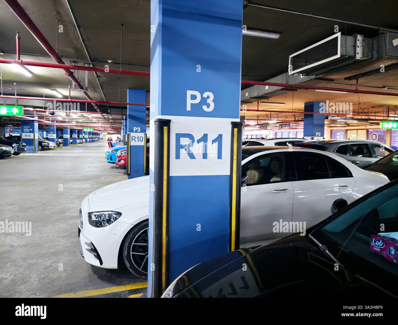 Cairo, Egypt, February 22 2025: a multilevel parking car lot building ...