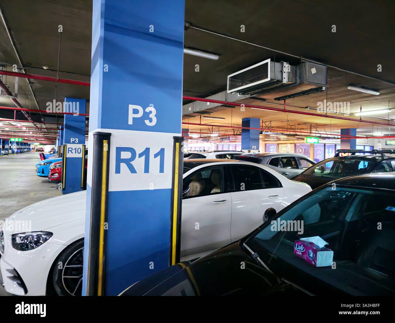 Cairo, Egypt, February 22 2025: a multilevel parking car lot building ...
