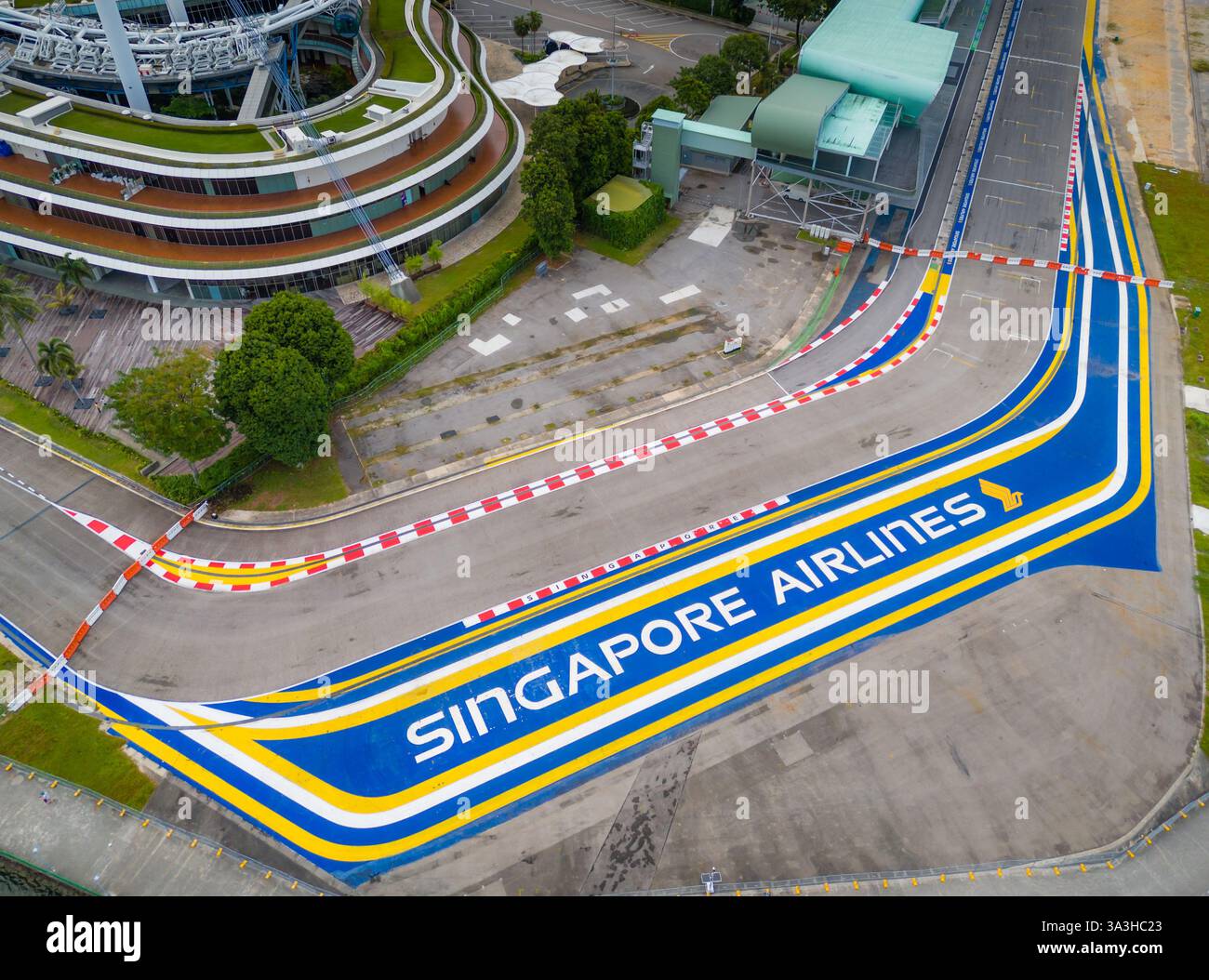 03 16 2025 - Singapore. Singapore Formula 1 Grand Prix Pit Building ...