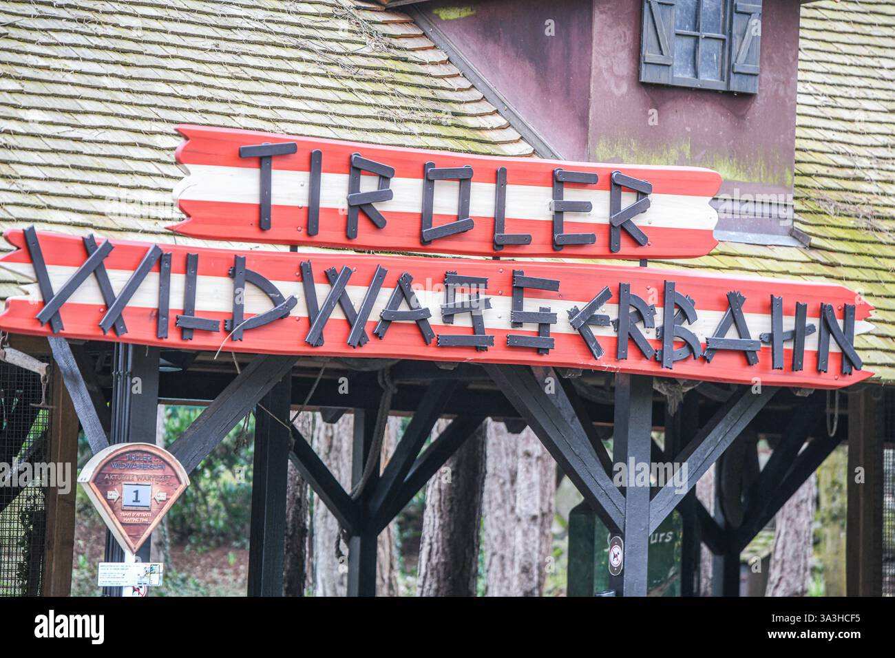 Rust, Germany. 15th Mar, 2025. The entrance sign for the "Tyrolean ...