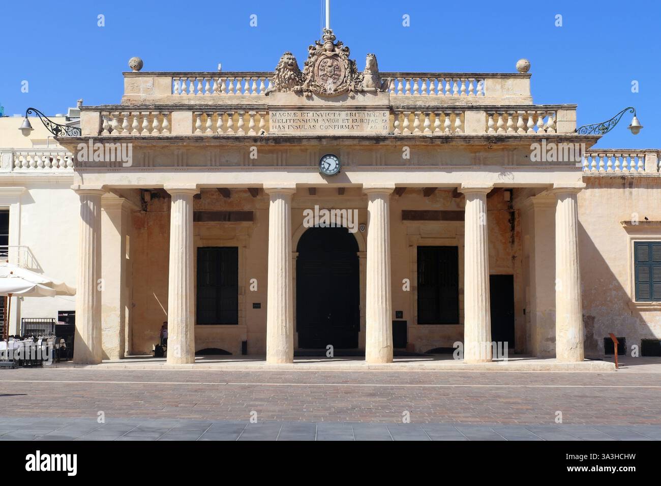 Valletta, Malta 27. September 2024, Main Guard building with its clock ...