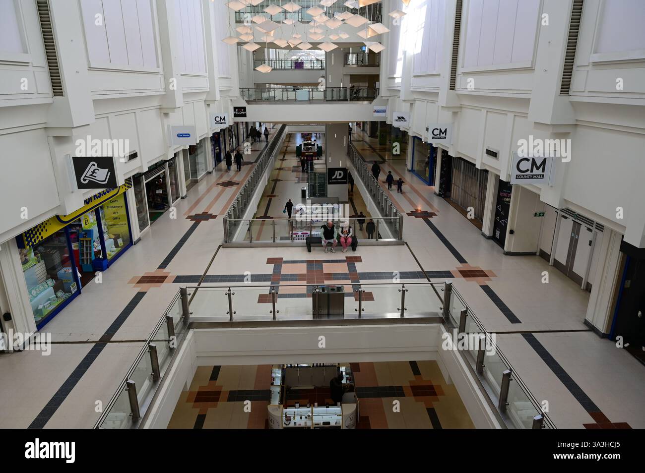 Inside the County Mall in Crawley, West Sussex Stock Photo - Alamy