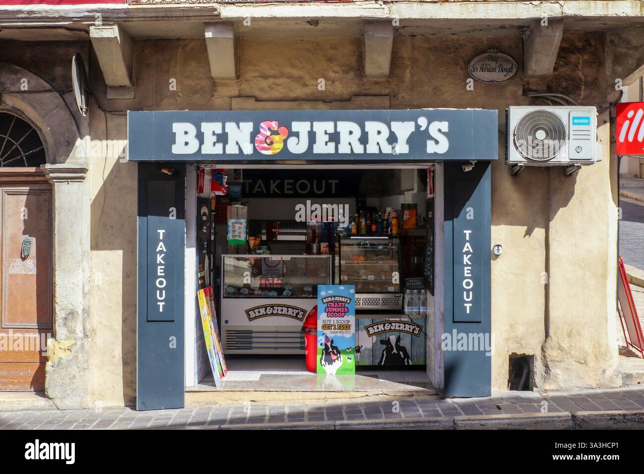 Valletta, Malta 27. September 2024, Ben and Jerry's store selling ice ...