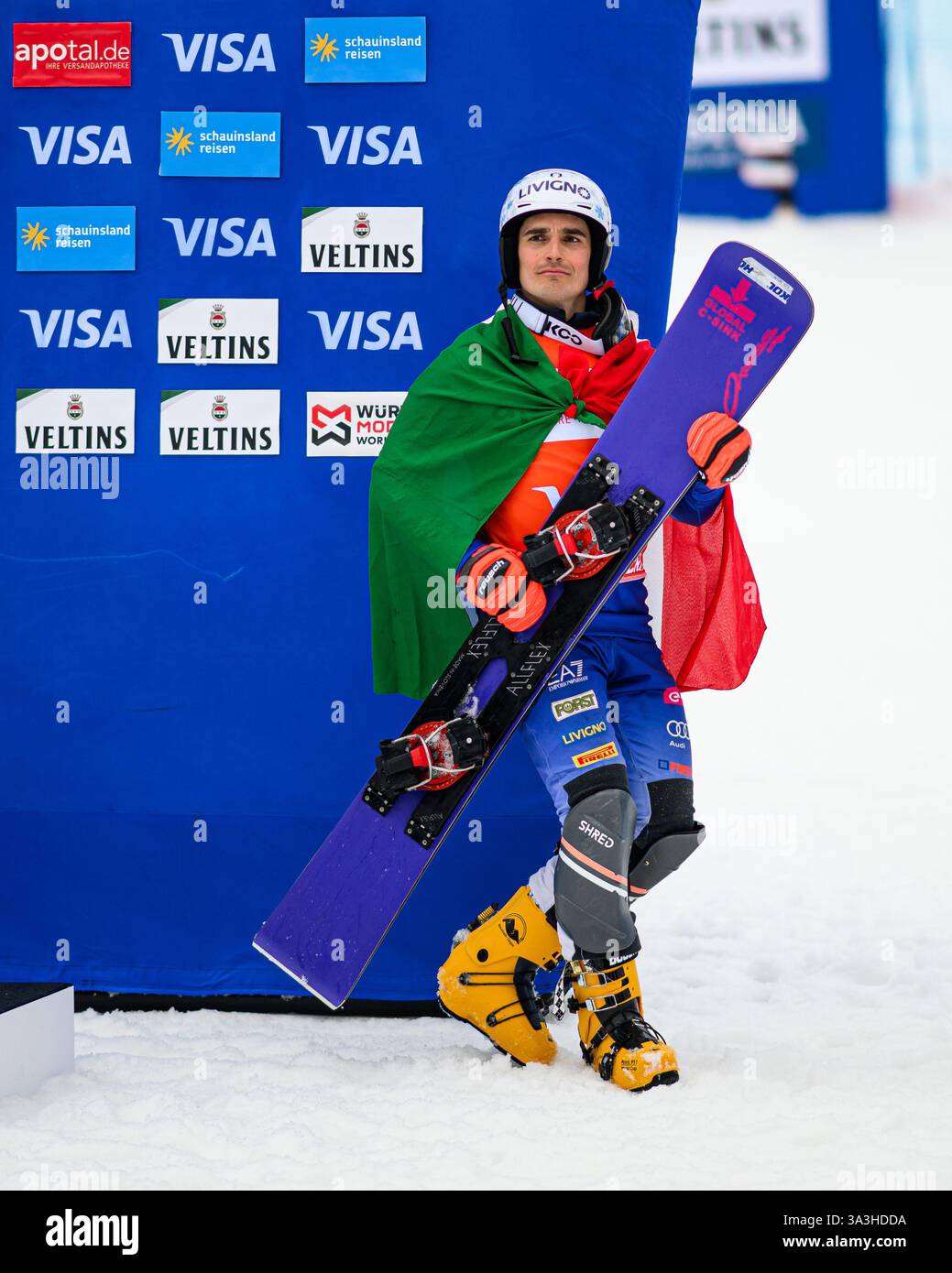 WINTERBERG, GERMANY - 15 MARCH, 2025: BORMOLINI Maurizio, ITA - VISA FIS Snowboard Alpine World ...