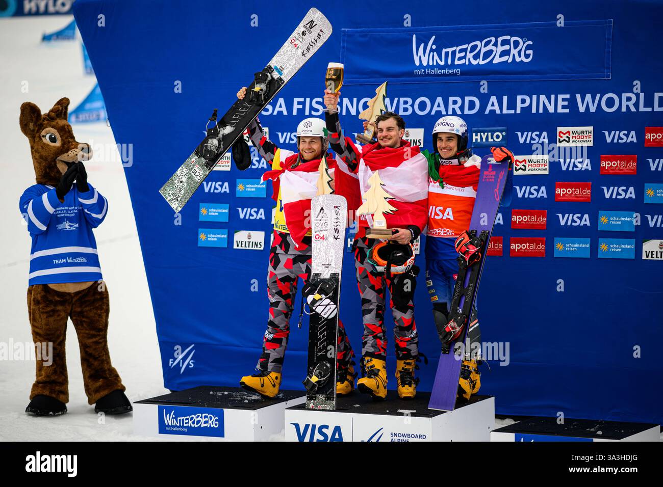 WINTERBERG, GERMANY - 15 MARCH, 2025: PINK Matthaeus, AUNER Arvid ...