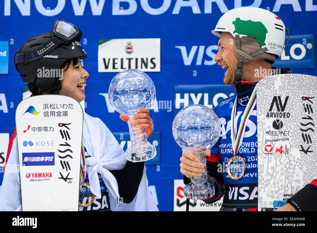WINTERBERG, GERMANY - 15 MARCH, 2025: MIKI Tsubaki, JPN, AUNER Arvid ...