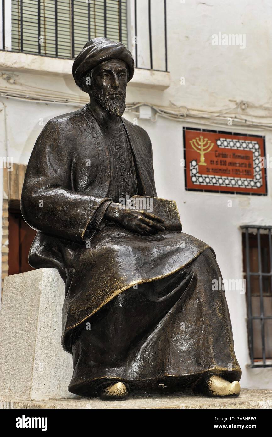 Bronze monument, monument of Adam Riese, Cordoba, Andalusia, Spain ...