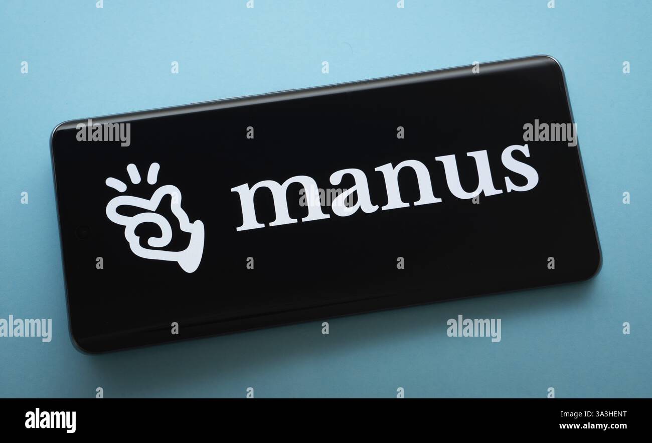 Manus Ai logo is seen on a smartphone Stock Photo - Alamy