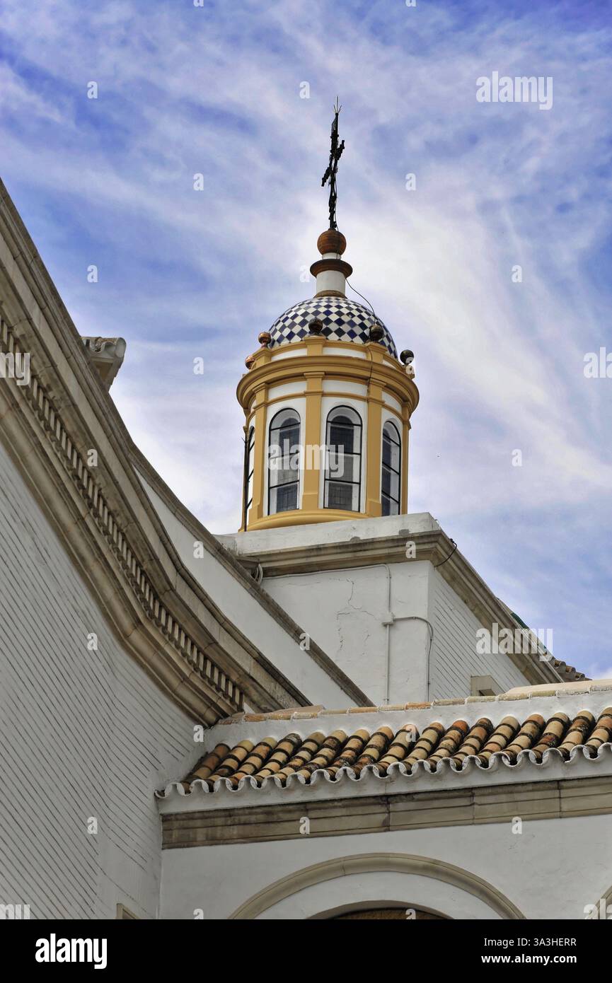 Seville, Andalusia, Spain, Europe, Dome of a building with decorative ...