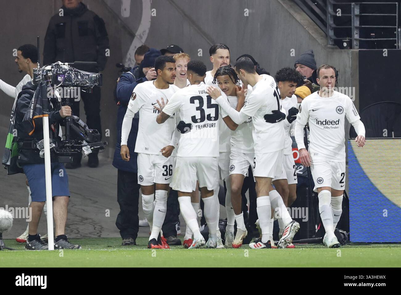 Football, Europa League, Round of 16 second leg, 2024/2025, Eintracht ...