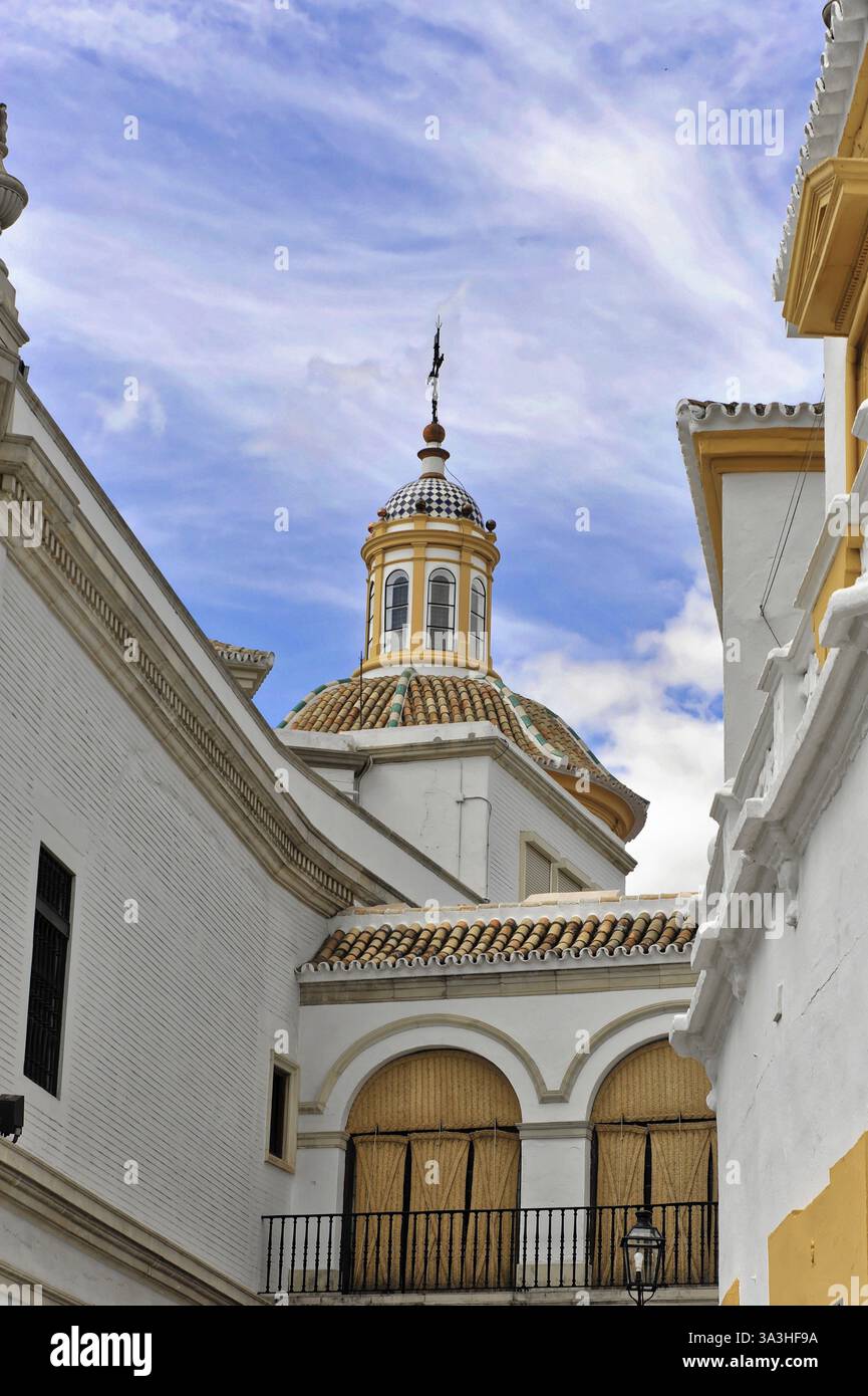 Seville, Andalusia, Spain, Europe, Historic buildings with domes and ...