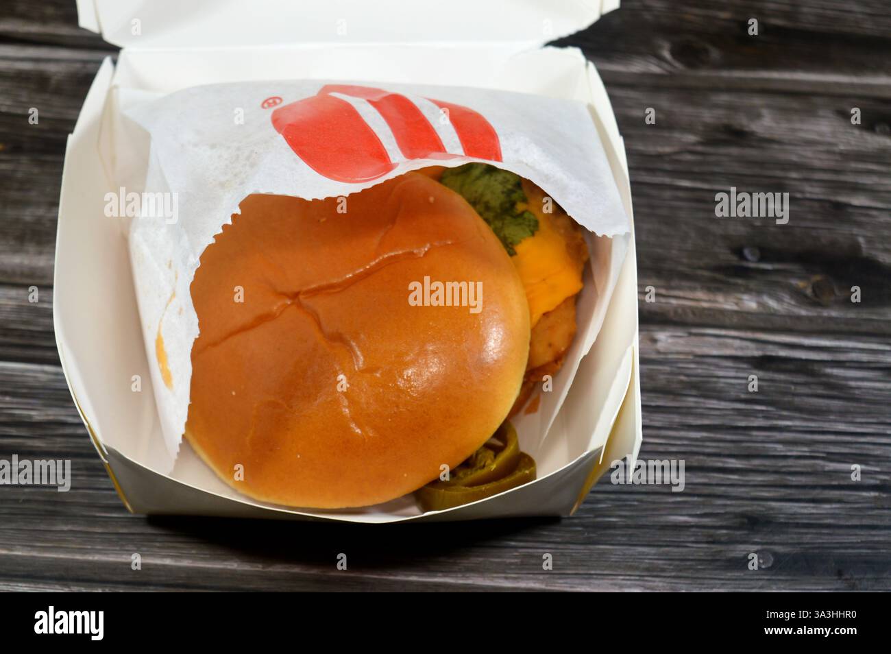 Cairo, Egypt, February 8 2025: Wimpy fast food meal, Wimpy is a ...