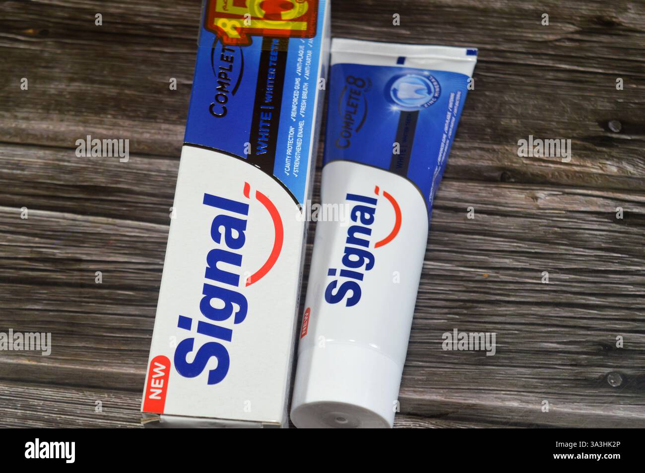 Cairo, Egypt, February 5 2025: Signal toothpaste complete 8 actions ...