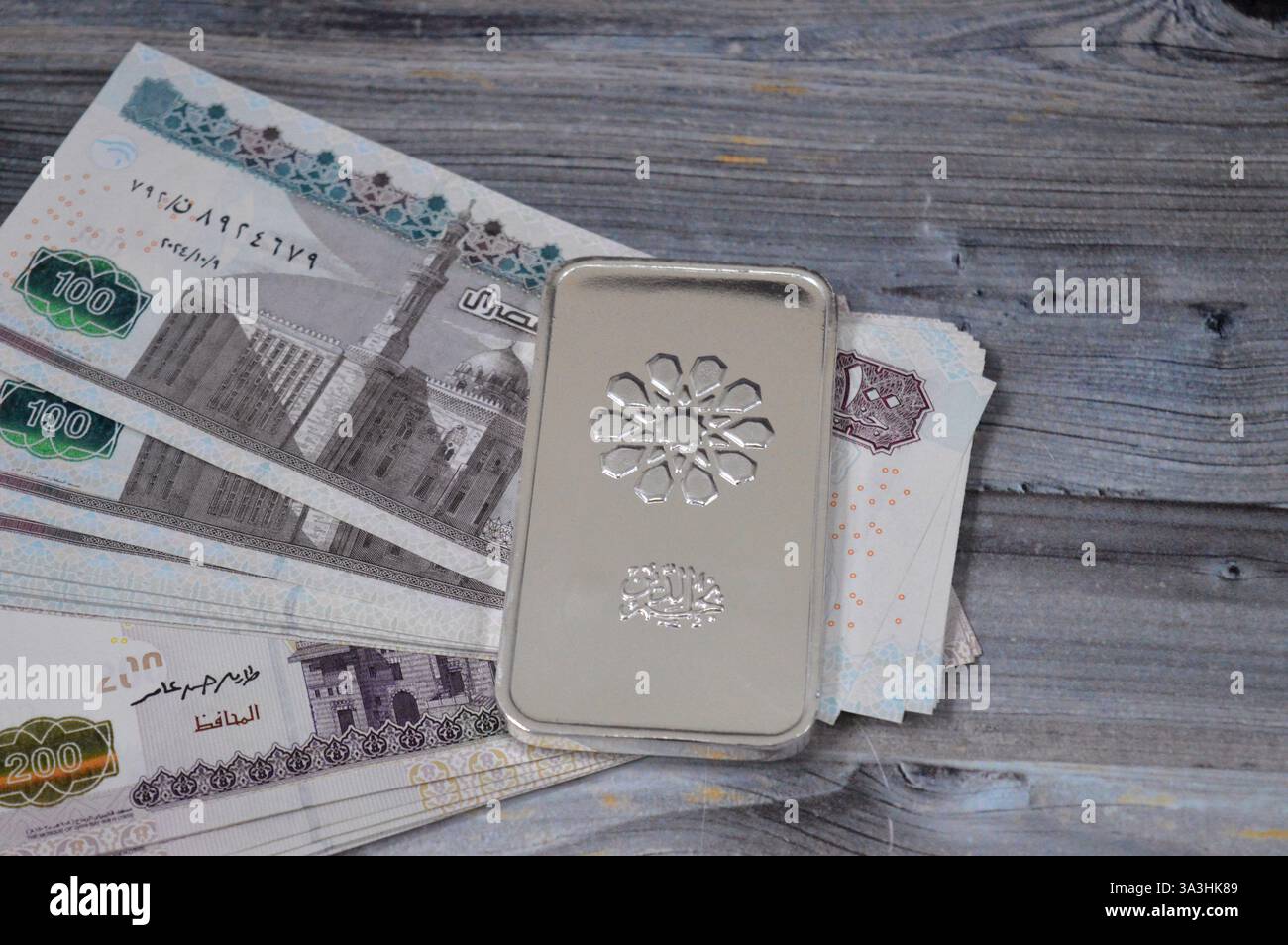 Cairo, Egypt, February 20 2025: Egyptian pounds money banknotes and ...