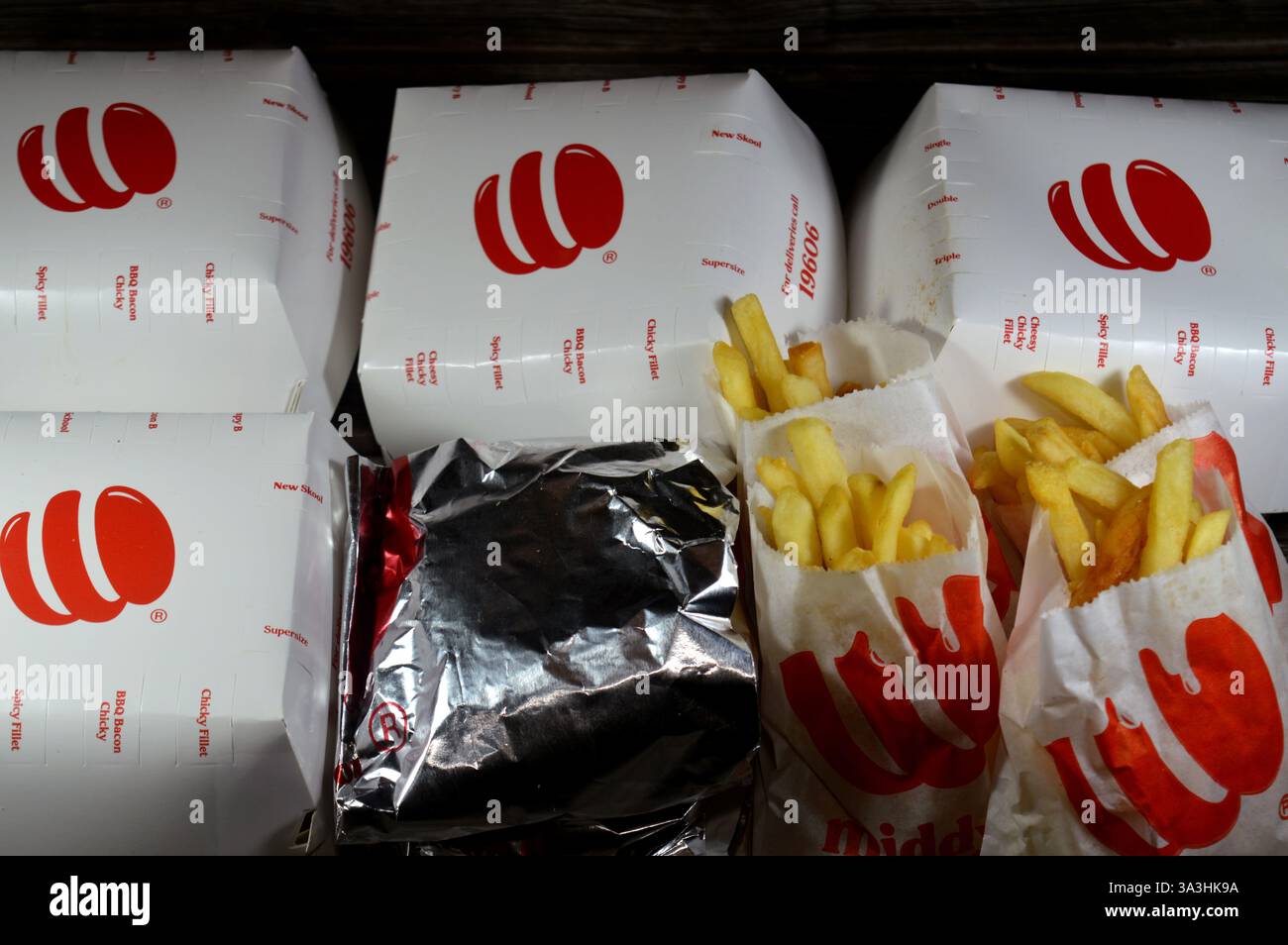 Cairo, Egypt, February 8 2025: Wimpy fast food meal, Wimpy is a ...