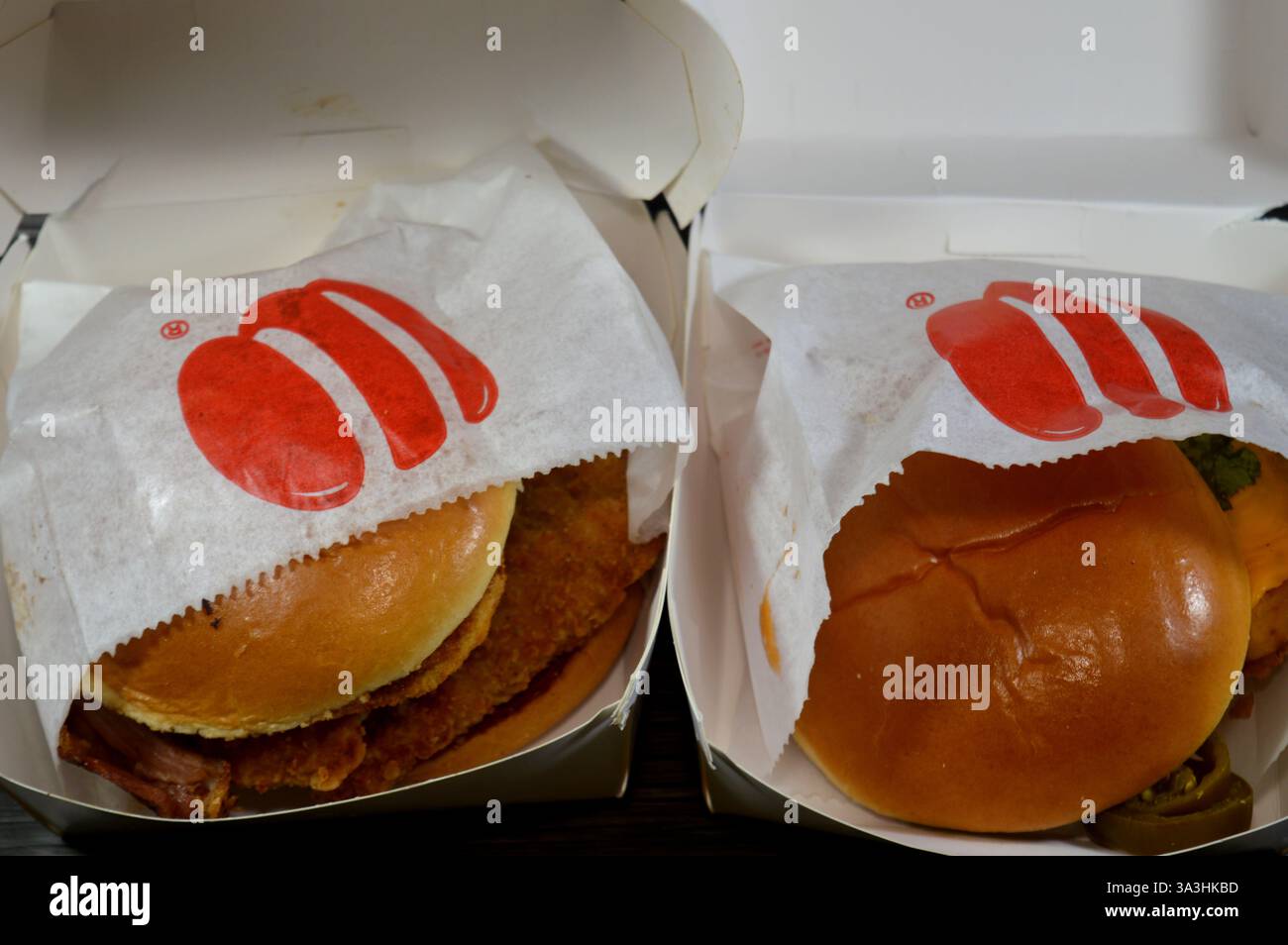 Cairo, Egypt, February 8 2025: Wimpy fast food meal, Wimpy is a ...