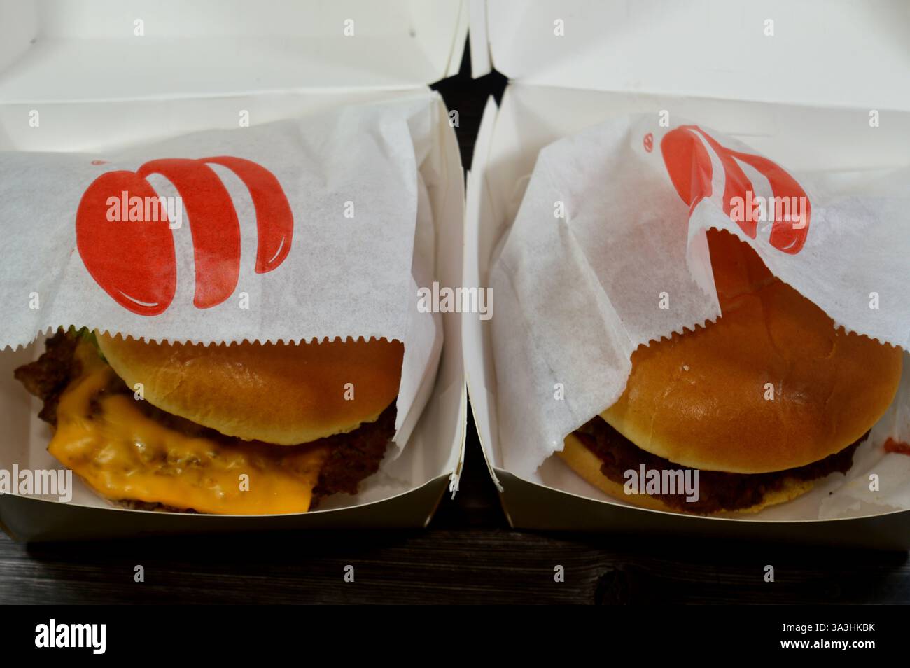 Cairo, Egypt, February 8 2025: Wimpy fast food meal, Wimpy is a ...