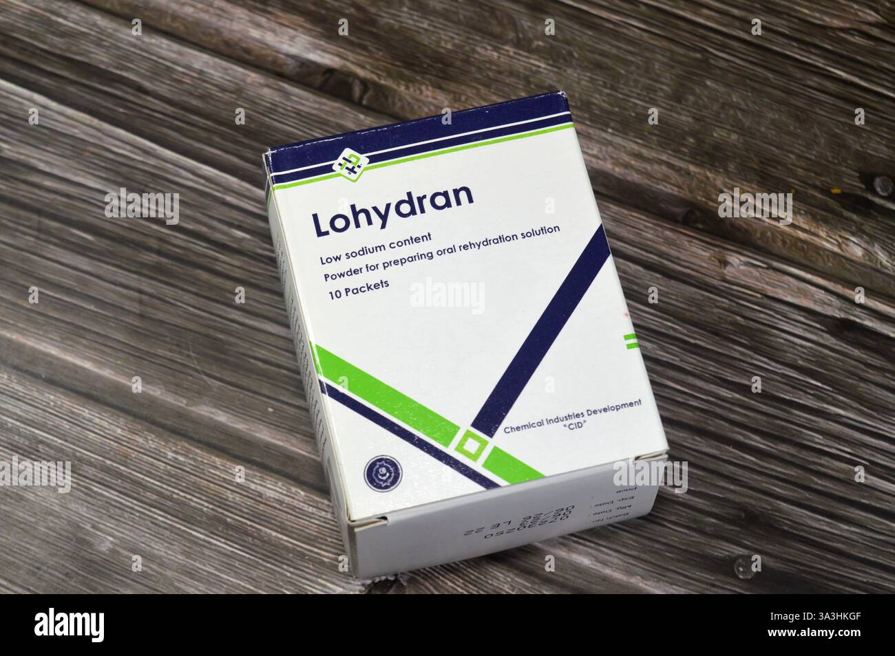 Cairo, Egypt, January 21 2025: Lohydran packets low sodium content ...