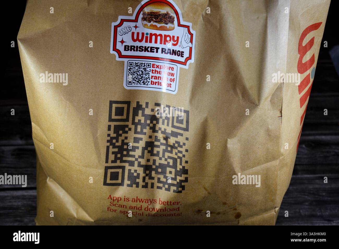 Cairo, Egypt, February 13 2025: Wimpy fast food meal, Wimpy is a ...