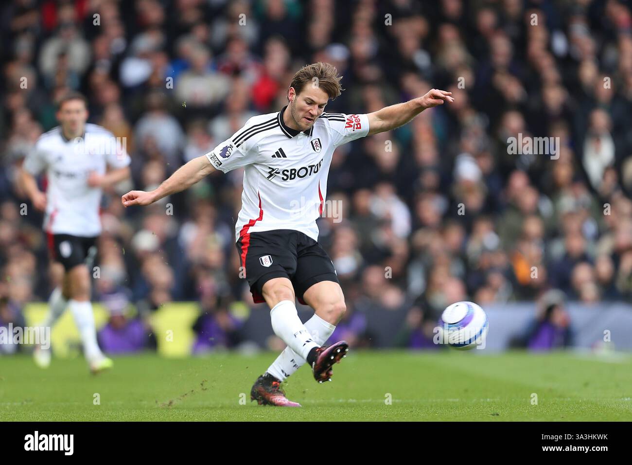 London, UK. 16th Mar, 2025. Joachim Andersen of Fulham during the ...