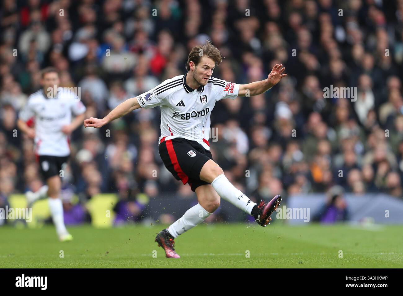 London, UK. 16th Mar, 2025. Joachim Andersen of Fulham during the ...