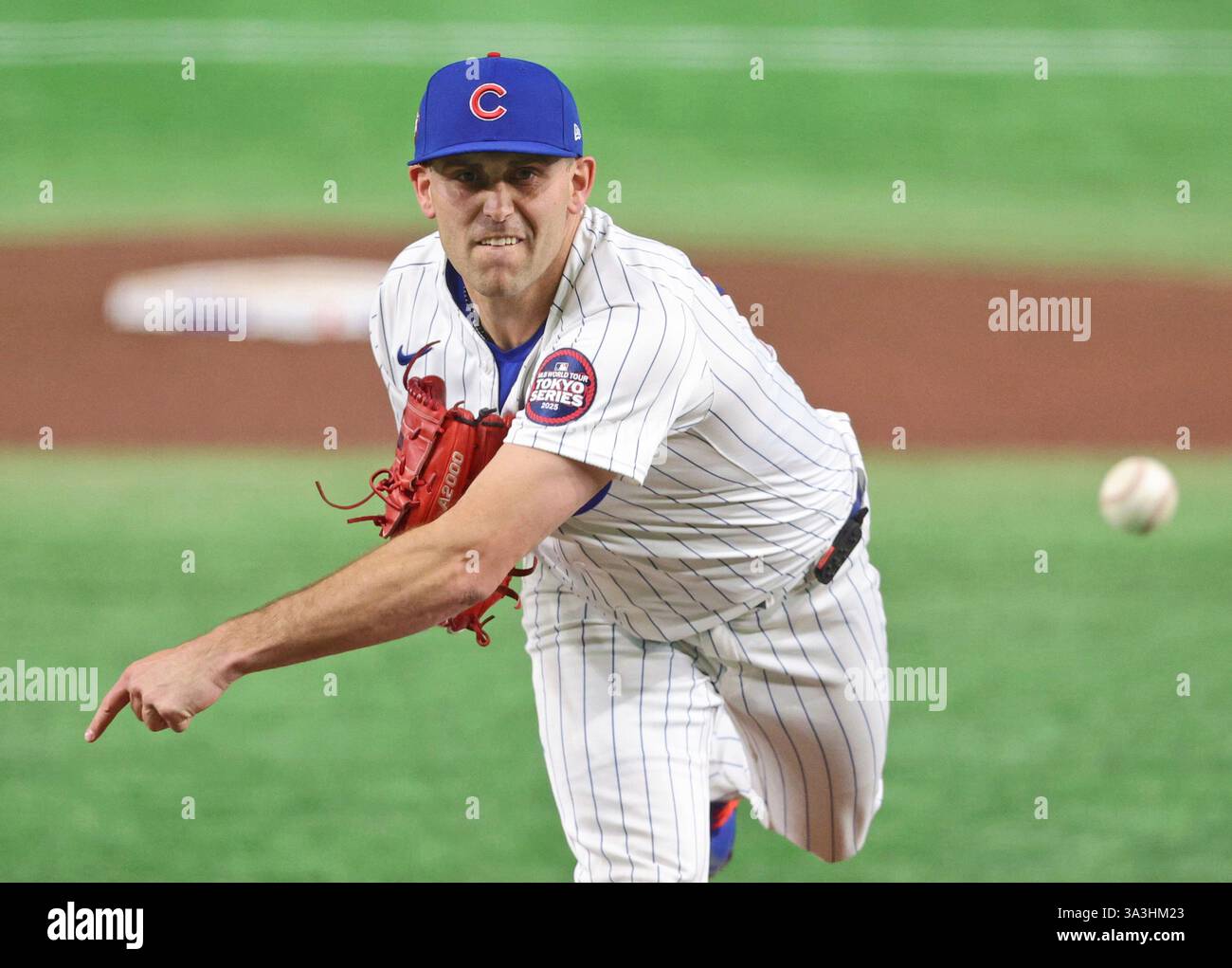 Chicago Cubs' pitcher Matthew Boyd pitches in the sixth inning of the ...