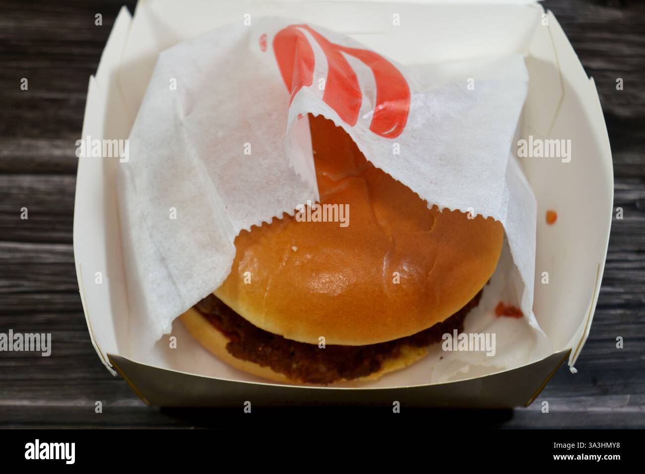 Cairo, Egypt, February 8 2025: Wimpy fast food meal, Wimpy is a ...