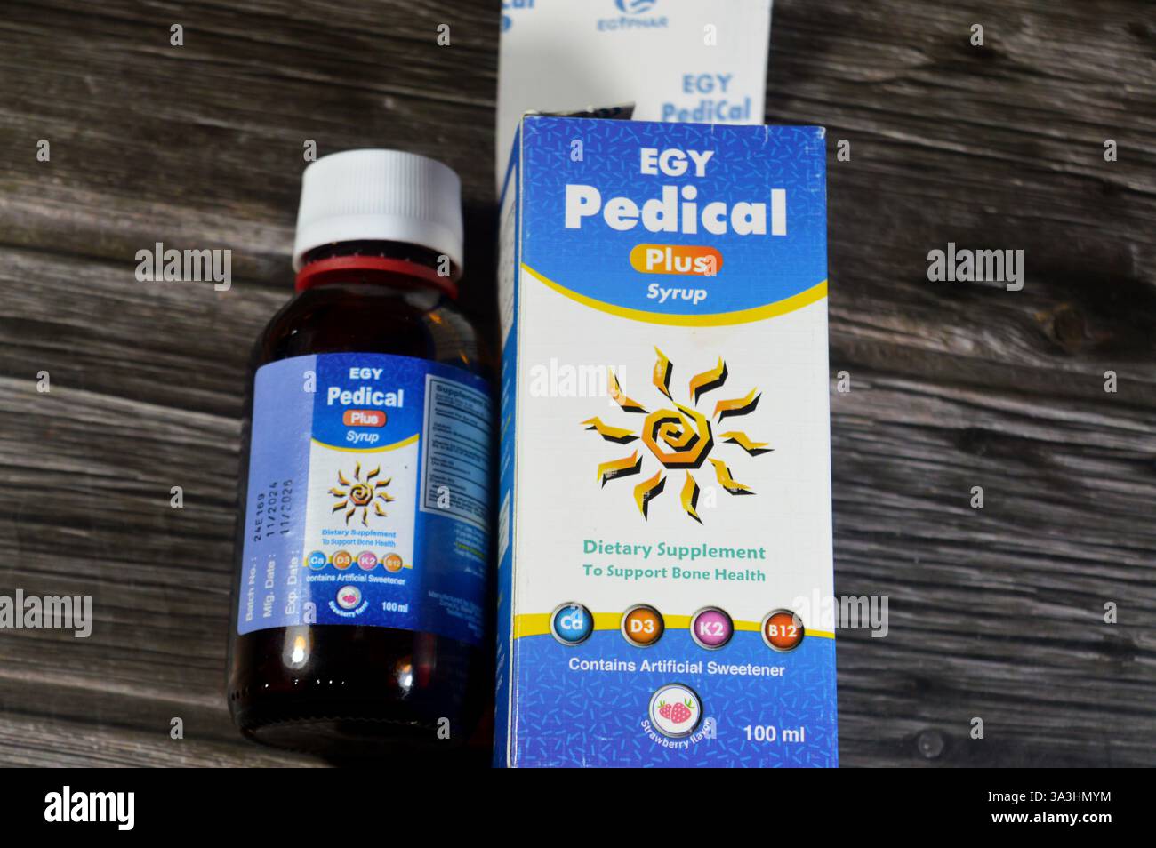 Cairo, Egypt, March 10 2025: EGY Pedical Plus syrup Dietary Supplement ...