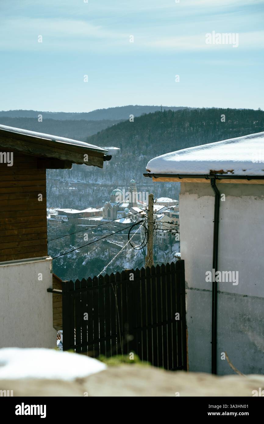 Elevated view mountains covered snow hi-res stock photography and ...