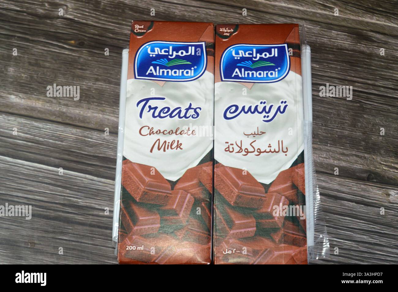 Cairo, Egypt, March 5 2025: Almarai Treats Chocolate Flavor Milk, a ...