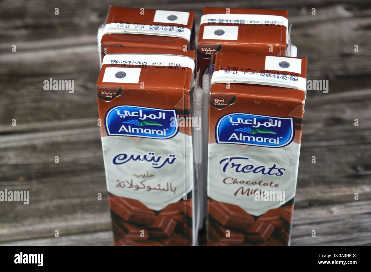 Cairo, Egypt, March 5 2025: Almarai Treats Chocolate Flavor Milk, a ...