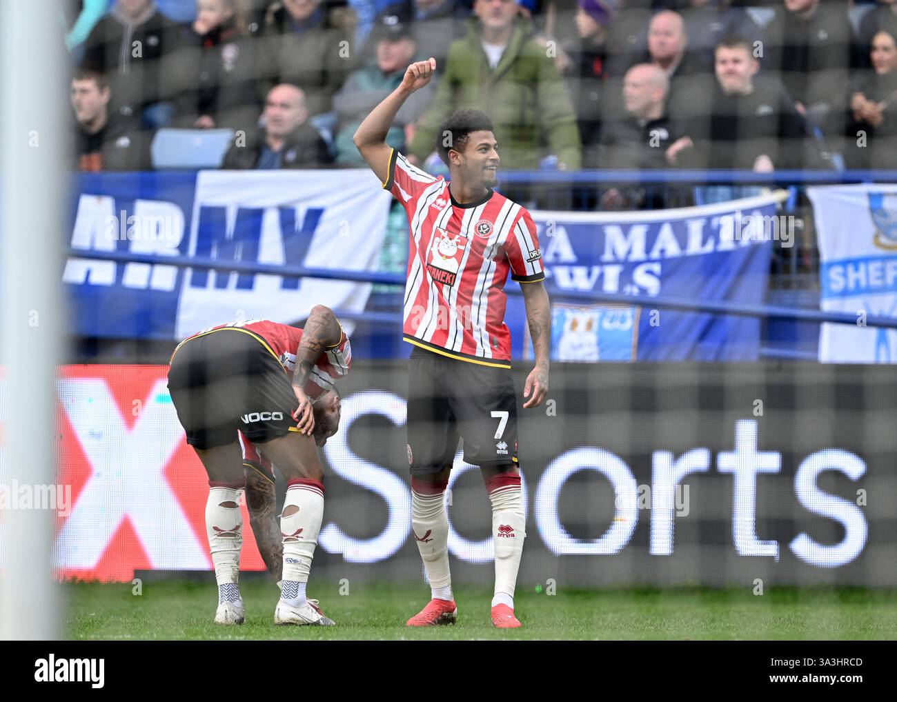 Sheffield United's Rhian Brewster celebrates scoring his sides first ...