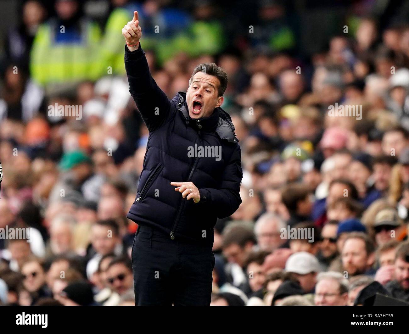 Fulham manager Marco Silva during the Premier League match at Craven ...