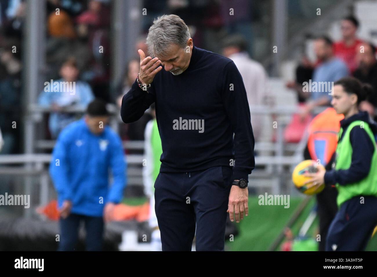 Bologna, Italy. 16th Mar, 2025. Marco Baroni (SS Lazio) disappointed ...