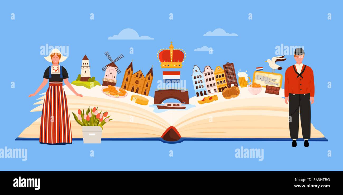 Travel to Netherlands, Dutch people and culture elements, landmarks in ...