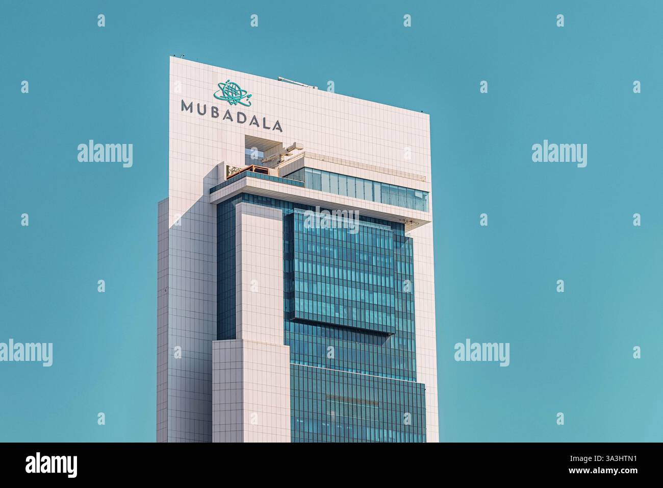 15 January 2025, Abu Dhabi, UAE: Modern architecture of Mubadala ...
