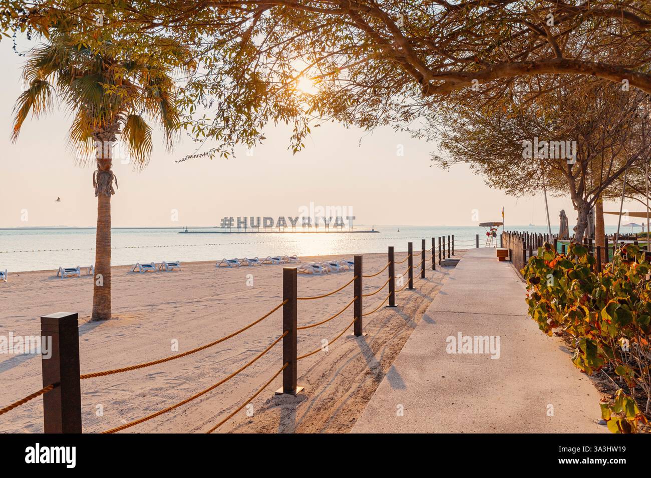 15 January 2025, Abu Dhabi, UAE: Tranquil Marsana beach at Hudayriyat ...